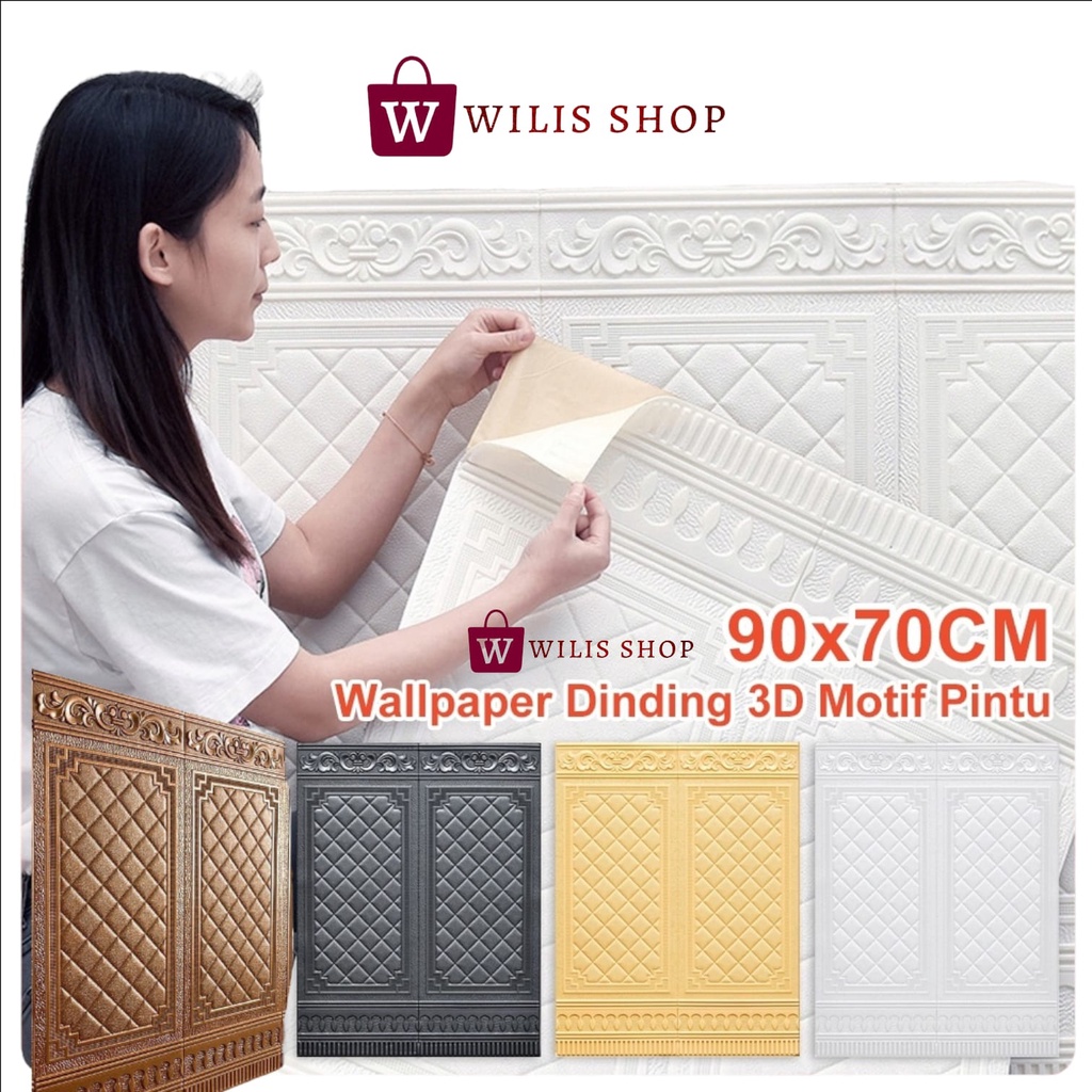Jual Wallpaper Dinding 3D Foam Motif PINTU BATIK 70x90 CM TEBAL 5MM | Wallpaper Walfoam 3D ...