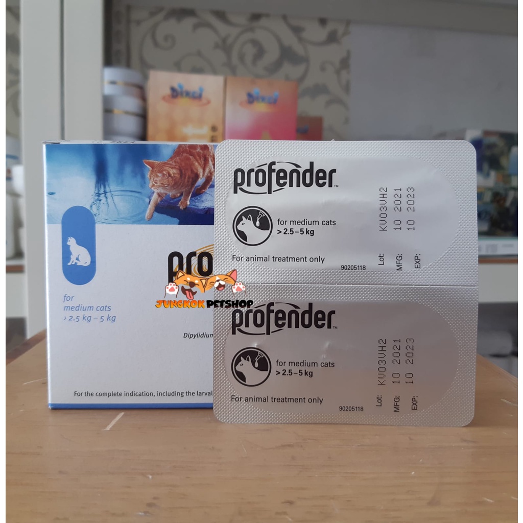 Jual Profender Spot On Obat Cacing Kucing Tetes 2.5-5KG Medium Cat 1 ...