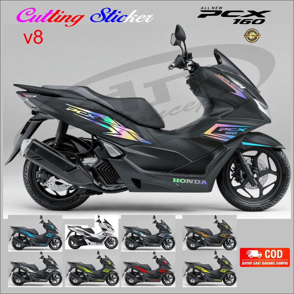 Jual Cutting Stiker HONDA PCX 160 ALL NEW Sticker Variasi 8 Striping ...