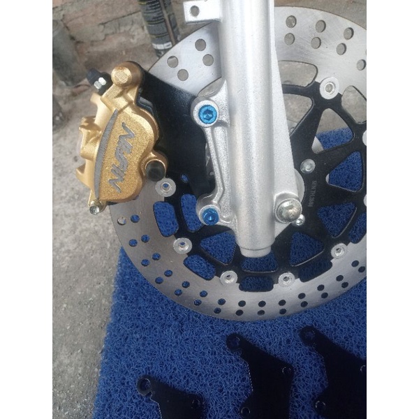 Jual braket cakram smash 300mm Shogun 125 smash new pakai kaliper Nissin samurai 2 piston ...