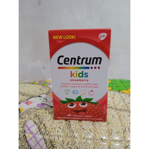 Jual Supplement Imun Anak Rasa Strawberry Centrum Kids Chewable ...