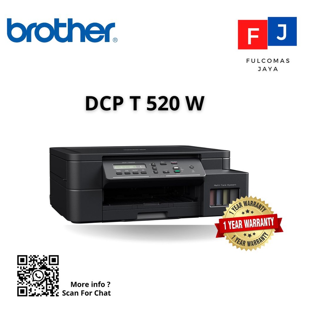 Jual BROTHER DCP T 520W SCAN COPY WIRELESS GARANSI RESMI | Shopee Indonesia