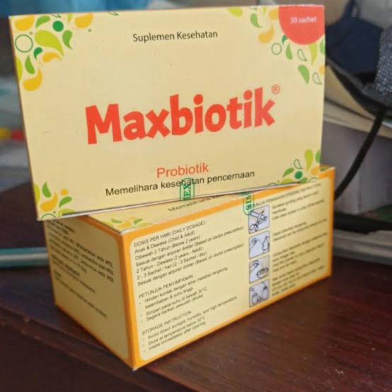 Jual Maxbiotik / probiotik / memelihara pencernaan box isi 30 sachet ...
