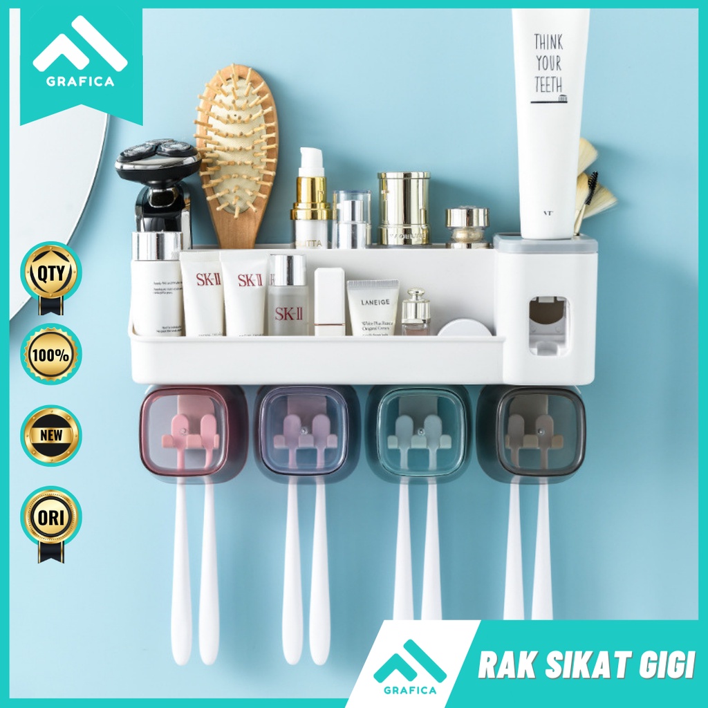 Jual RAK TEMPAT DSIPENSER ODOL SIKAT GIGI SABUN MANDI GANTUNGAN WADAH ...