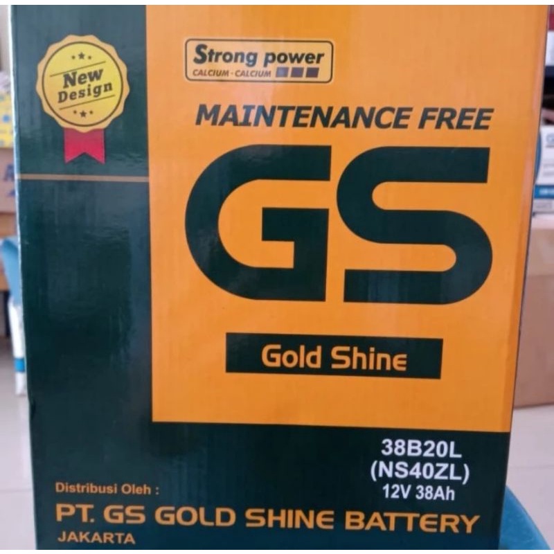 Jual AKI BATERAI KERING GS GOLDSHINE NS40ZL/38B20L NS 40ZL 12V 38AH ...