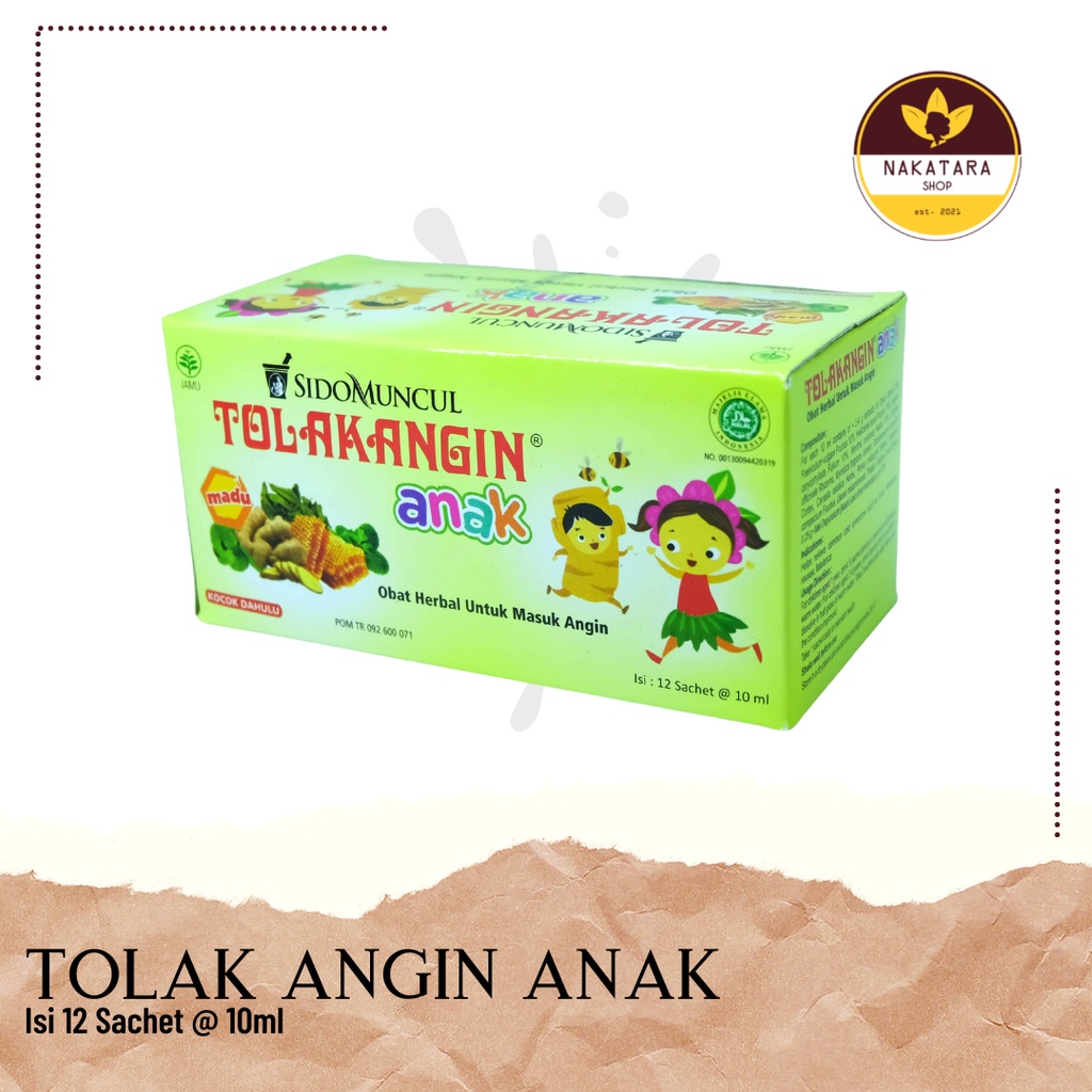 Jual TOLAK ANGIN ANAK SIDO MUNCUL isi 12 Sachet @10ml | Shopee Indonesia