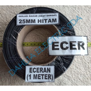 Jual ISOLASI BAKAR (HEAT SHRINK) 25MM HITAM (PER METER) | Shopee Indonesia