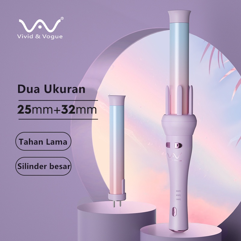 Jual VIVID VOGUE 4rd Generation Catokan Curly Otomatis 32mm&25mm Keramik Alat Curly Rambut 4rd ...