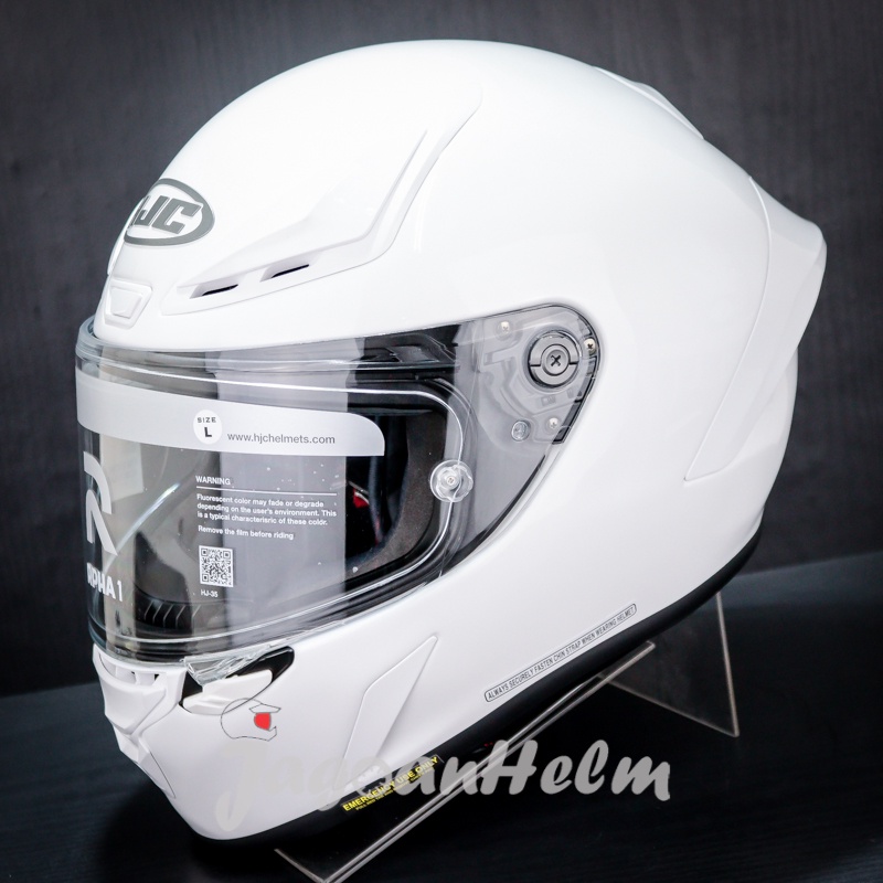 Jual HJC HELM RPHA 1N SOLID | WHITE GLOSSY | RPHA1N SINGLE VISOR | FREE ...
