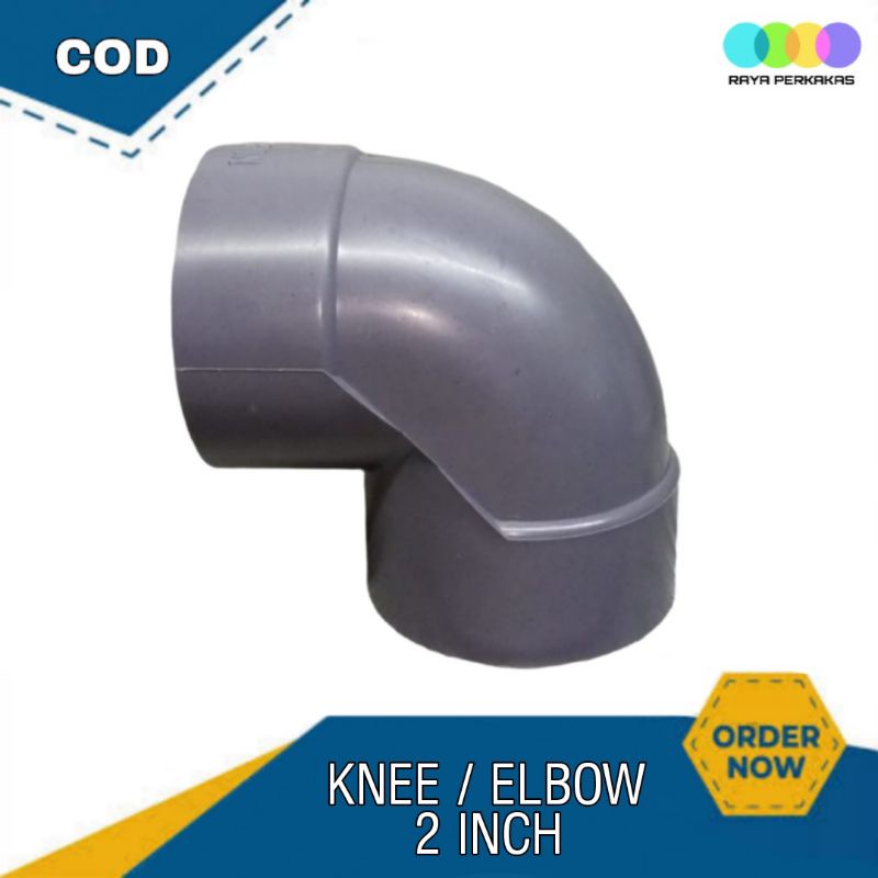 Jual Knee Keni L Elbow PVC 2" AW Sambungan Pipa Fitting 2 Inchi Tabal Kuat | Shopee Indonesia