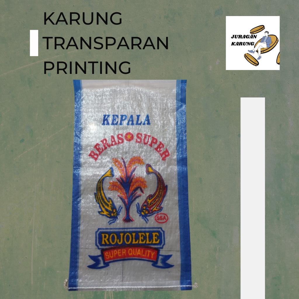 Jual Karung Transparan Printing Lele Super Rojo lele List Biru Beras ...