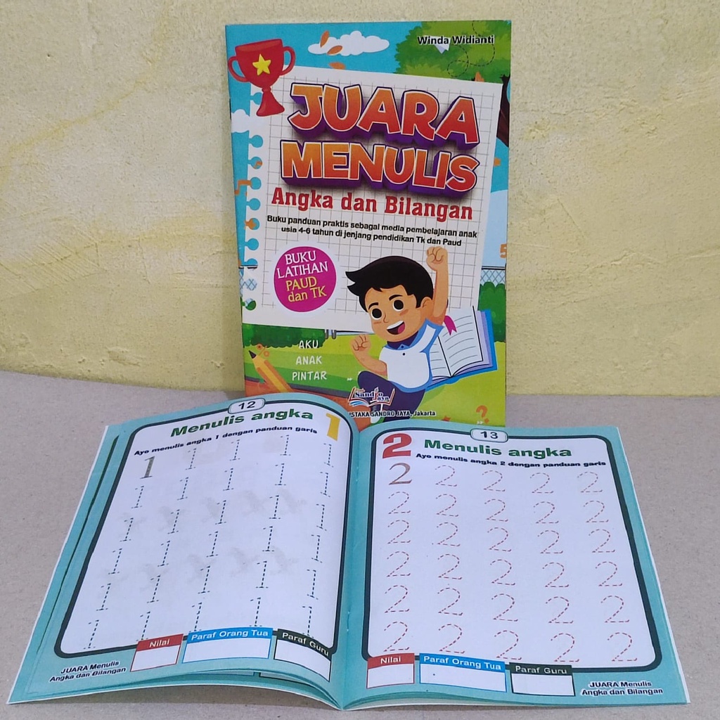 Jual Buku Latihan Juara Menulis Angka dan Bilangan untuk Anak PAUD dan ...