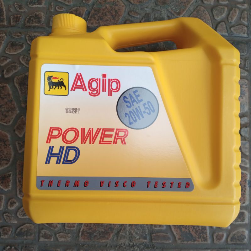 Jual oli mesin agip bensin sae 20w-50 power HD 4 liter | Shopee Indonesia