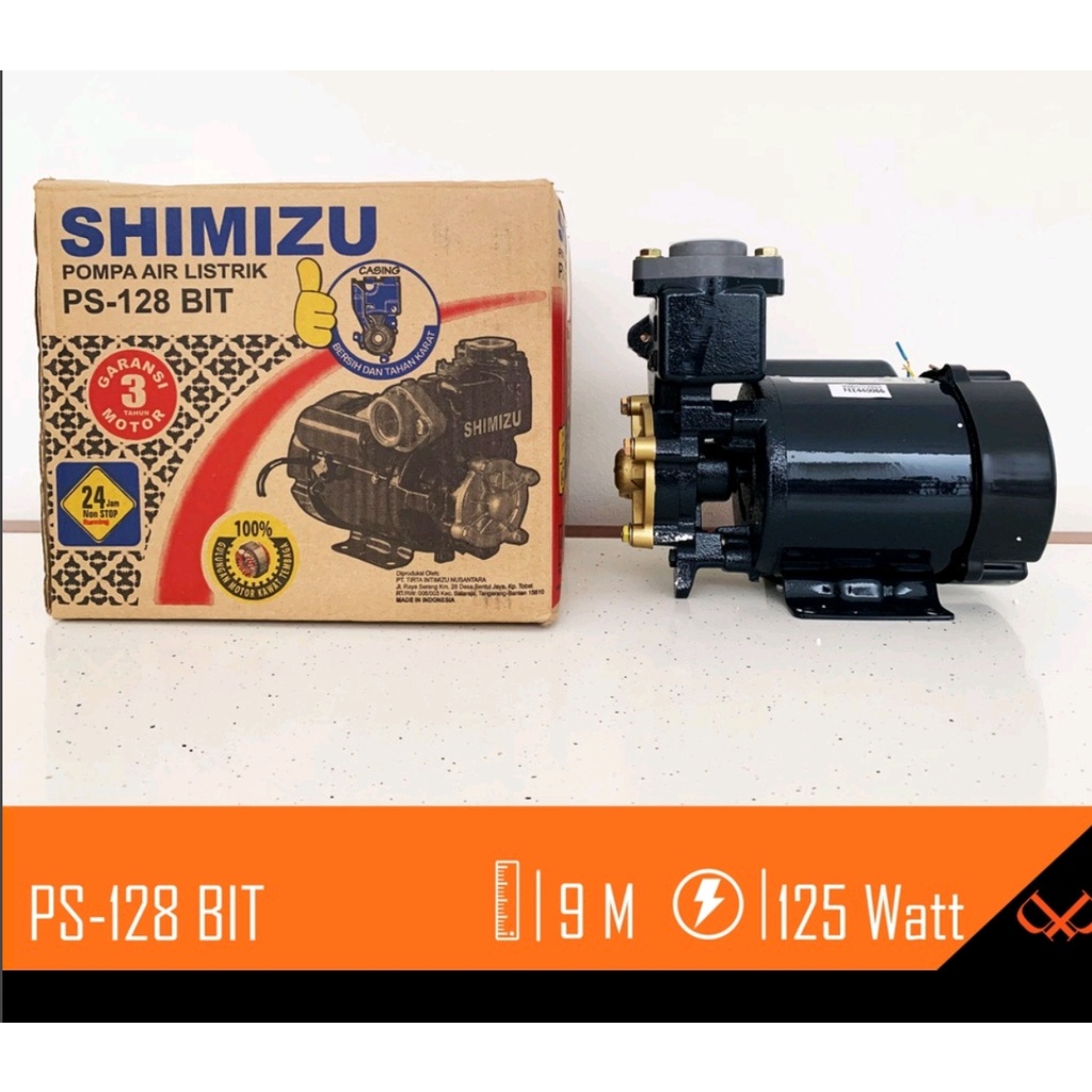 Jual POMPA AIR SHIMIZU NON AUTO 125 WATT 9 M TYPE PS-128 BIT | Shopee Indonesia