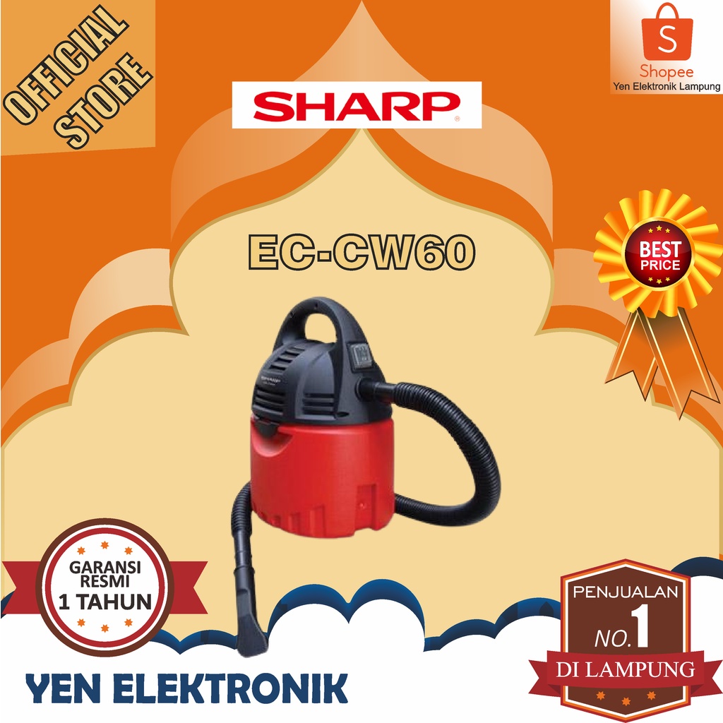 Jual Vacuum Cleaner SHARP EC CW60 Wet and Dry Garansi Resmi SHARP 1 Tahun | Shopee Indonesia