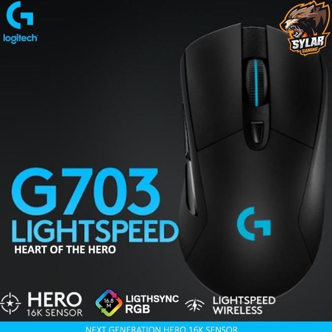Jual Logitech G703 HERO 16K Lightspeed Wireless Gaming Mouse ready viral | Shopee Indonesia