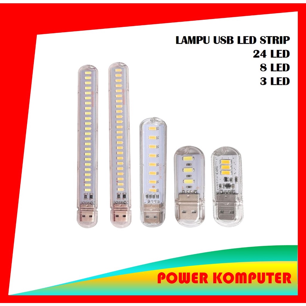 Jual Lampu USB LED Portabel Mini Lampu Buku 24 LED Lampu Malam Lampu Baca Putih Lampu LED ...