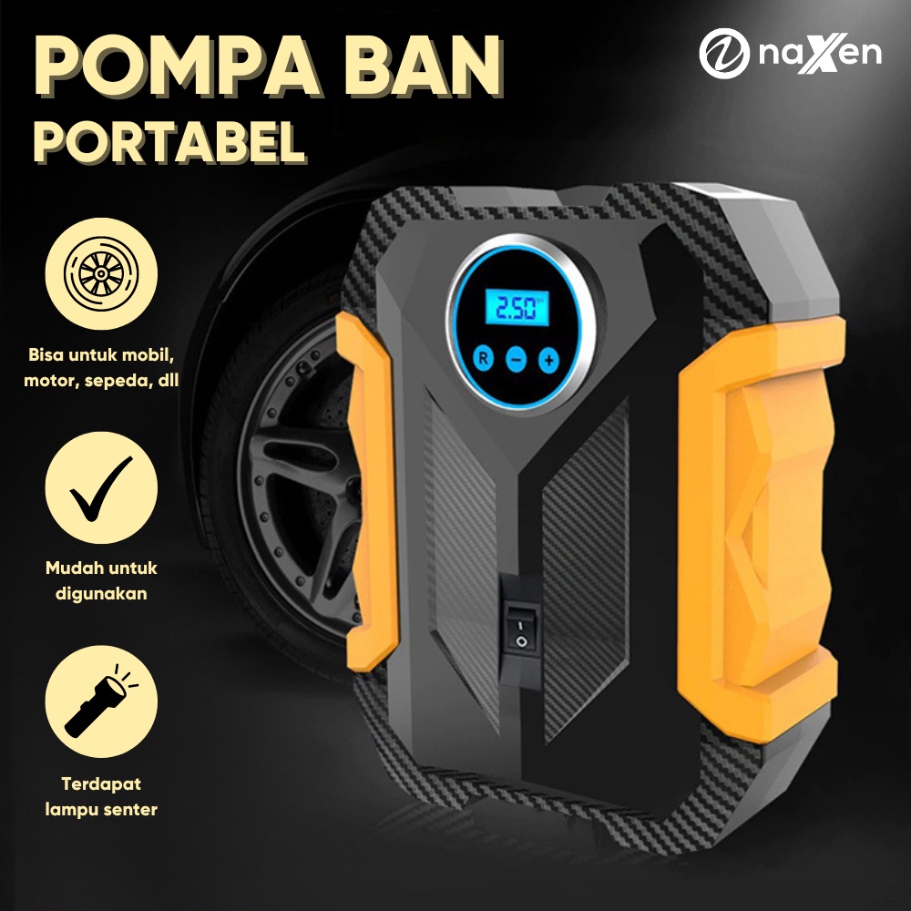 Jual Pompa Ban Mobil Truk Sepeda Motor Elektrik 12V Cek Tekanan Angin ...
