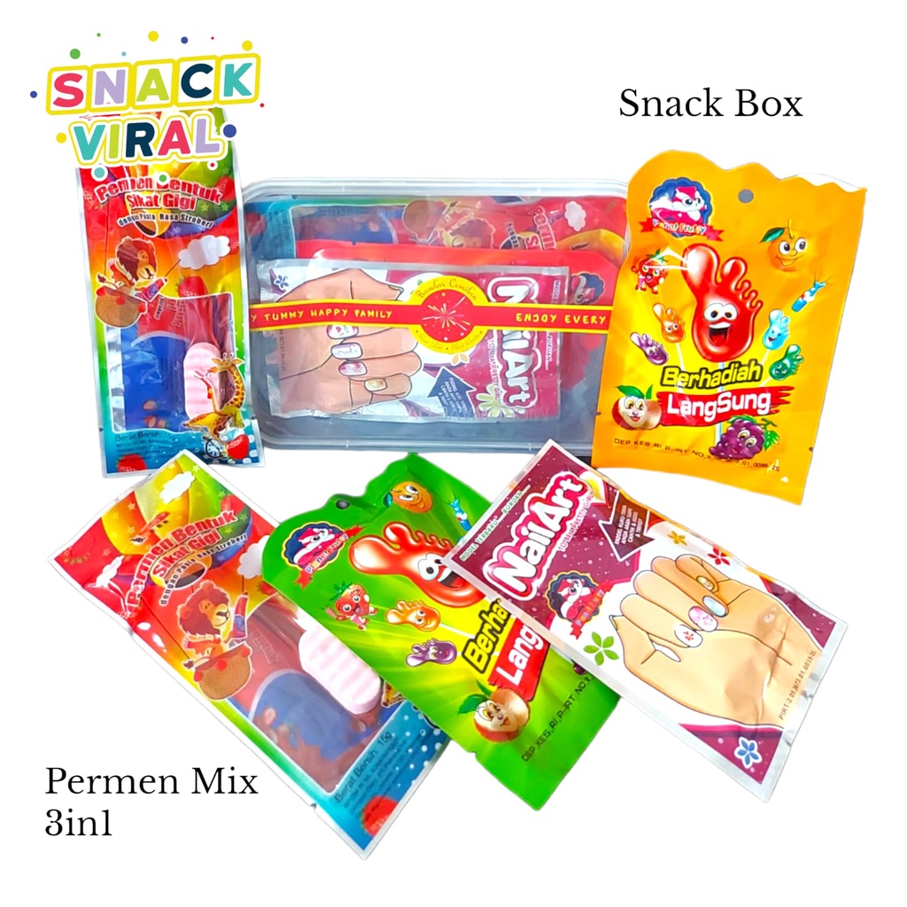 Jual Snack Viral - Permen Sikat Gigi Mix Lolipop Kaki Mix Permen Nail ...