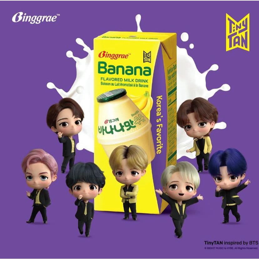 Jual Binggrae Milk BTS Tiny tan 200ml | Shopee Indonesia