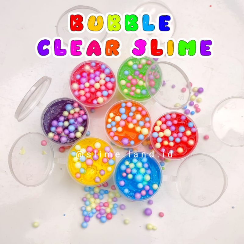 Jual CLEAR SLIME BUBBLE MINI BY SLIME LAND ID / SLIME MURAH | Shopee ...