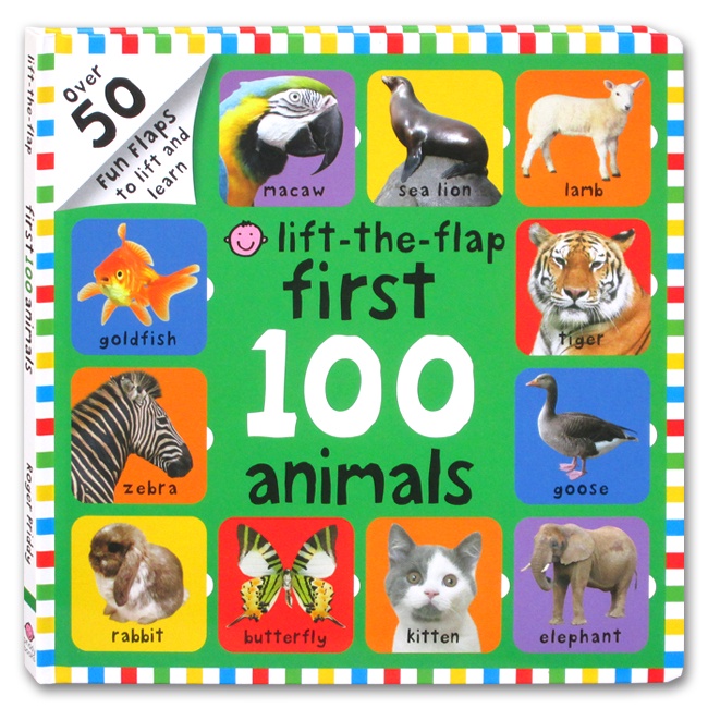 Jual [Priddy Books] Lift-the-Flap First 100 Animals Board Book ( With ...