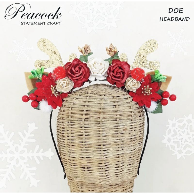 Jual DOE headband Love & Joy Xmas Collection (bando natak tanduk rusa ...