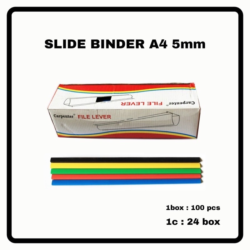 Jual SJS Paper Slide Binder CARPENTER A4 6mm/Tulang Jilid Kertas ...