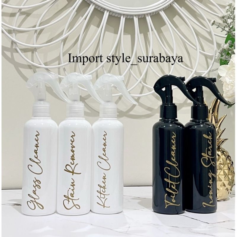 Jual botol SPRAY HITAM / PUTIH GLOSSY 250ml GOLD CHIC . aesthetic ...