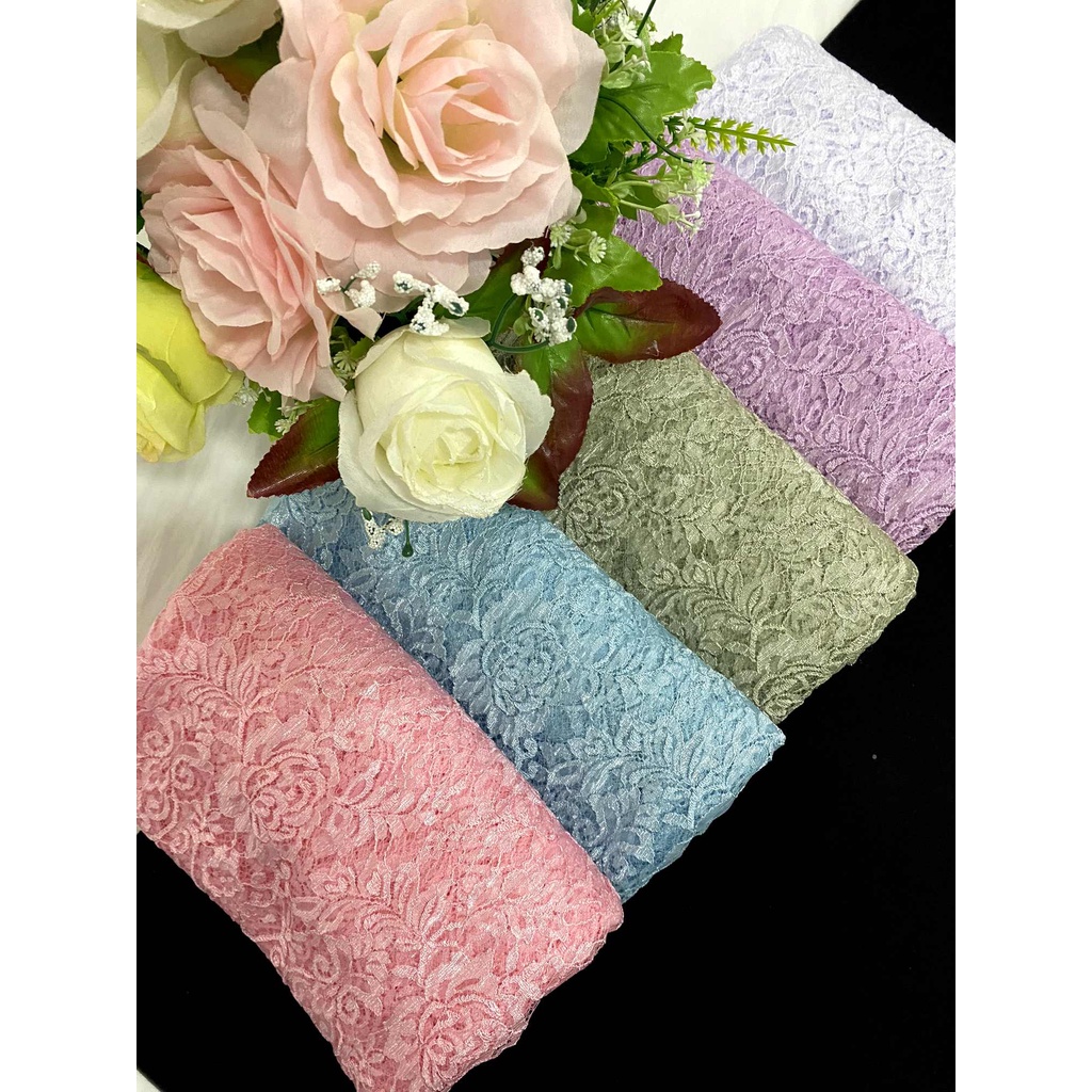 Jual New Kain Brokat Semi Italy Glosy Lace Maude | Shopee Indonesia