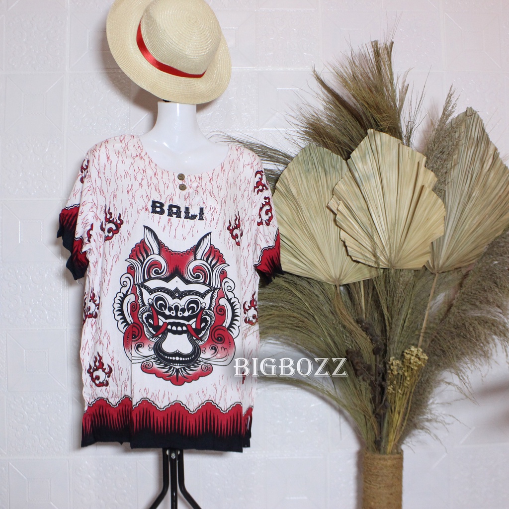 Jual BIGBOZZ BAJU KATUN MOTIF BARONG PRIA WANITA / KAOS BARONG / KAOS ...