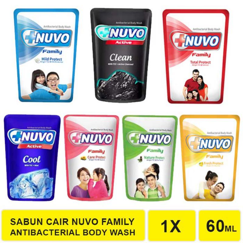 Jual sabun Nuvo cair 60ml/250ml | Shopee Indonesia