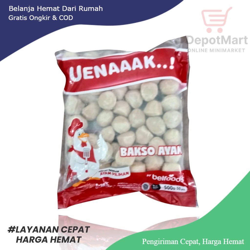 Jual Depot Mart Belfoods Bakso Ayam 500GR Baso Belfood Chicken Ball ...