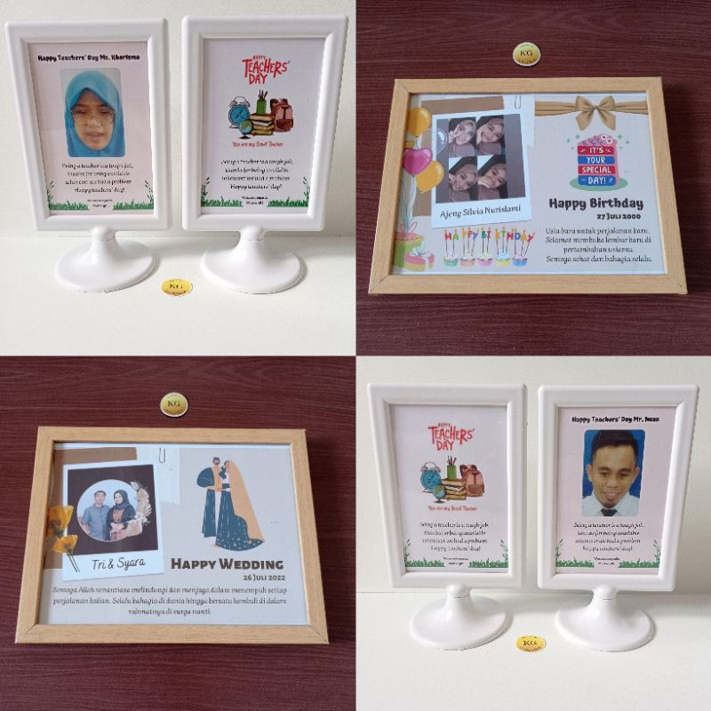 Jual KADO CUSTOM FRAME PIGURA BINGKAI FOTO HAPPY BIRTHDAY WEDDING ...