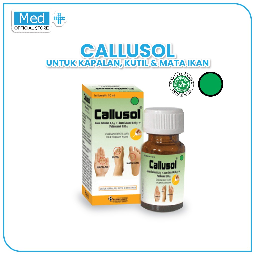 Jual Med+ Callusol 10 ml / Obat Tetes Untuk Atasi Mata Ikan / Kutilan ...