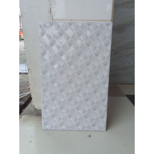 Jual kramik dinding 25x40 ilusion grey | Shopee Indonesia