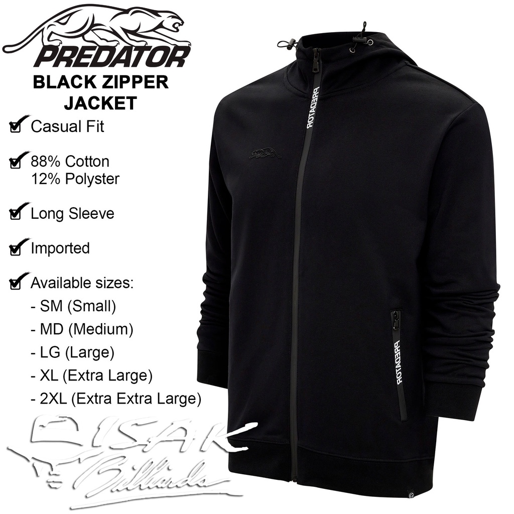Jual Predator Jacket - Black Zipper Billiard Jaket Biliar Asli Original ...