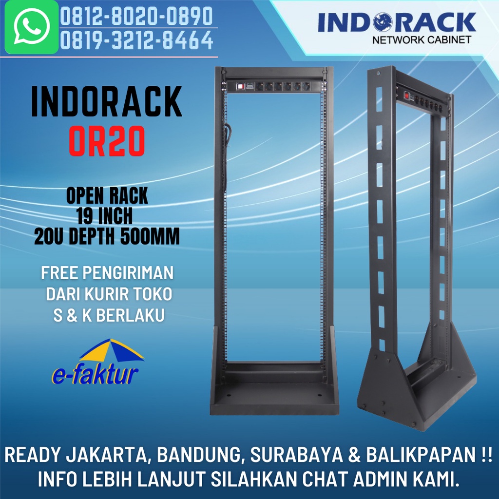 Jual INDORACK OPEN RACK 20U - OR20 19 INCH INDORACK | Shopee Indonesia