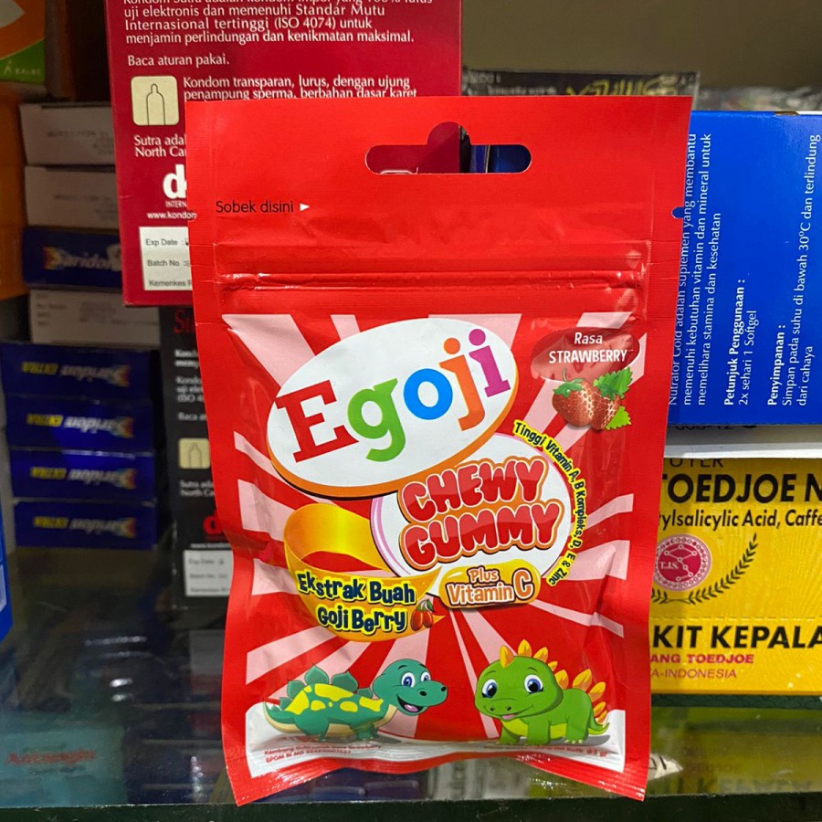 Jual Egoji Chewy Gummy Strawberry | Shopee Indonesia