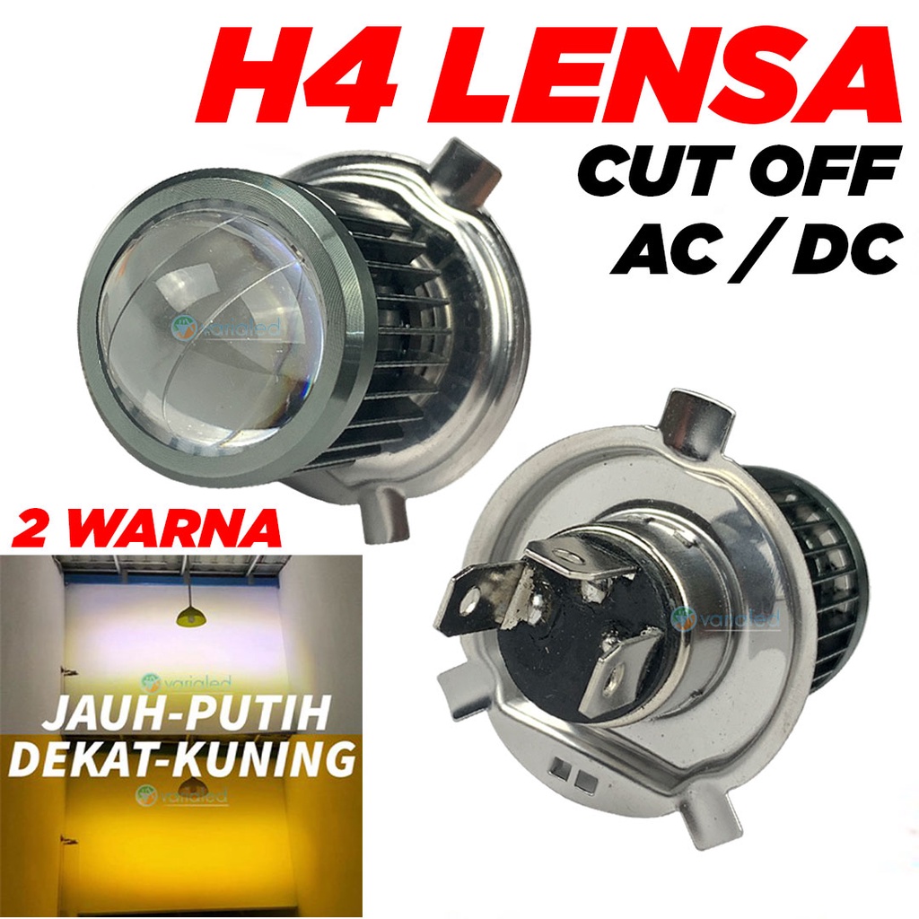 Jual Lampu LED Motor Laser H4 Hi-Lo 30W Lensa D2 AC DC 2 Warna Putih Kuning Megapro Tiger Byson ...