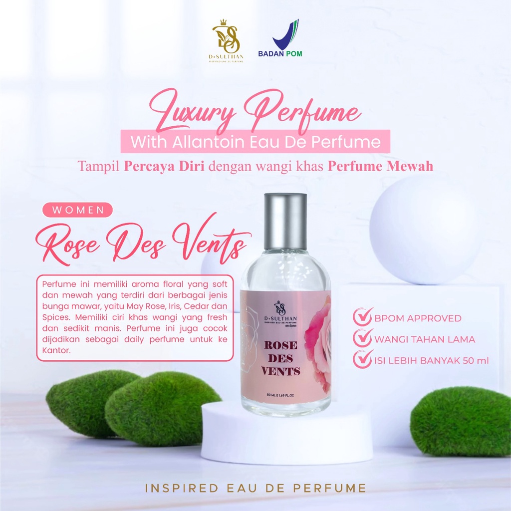 Jual Perfume D'Sulthan Luxury Rose Des Vents | Shopee Indonesia