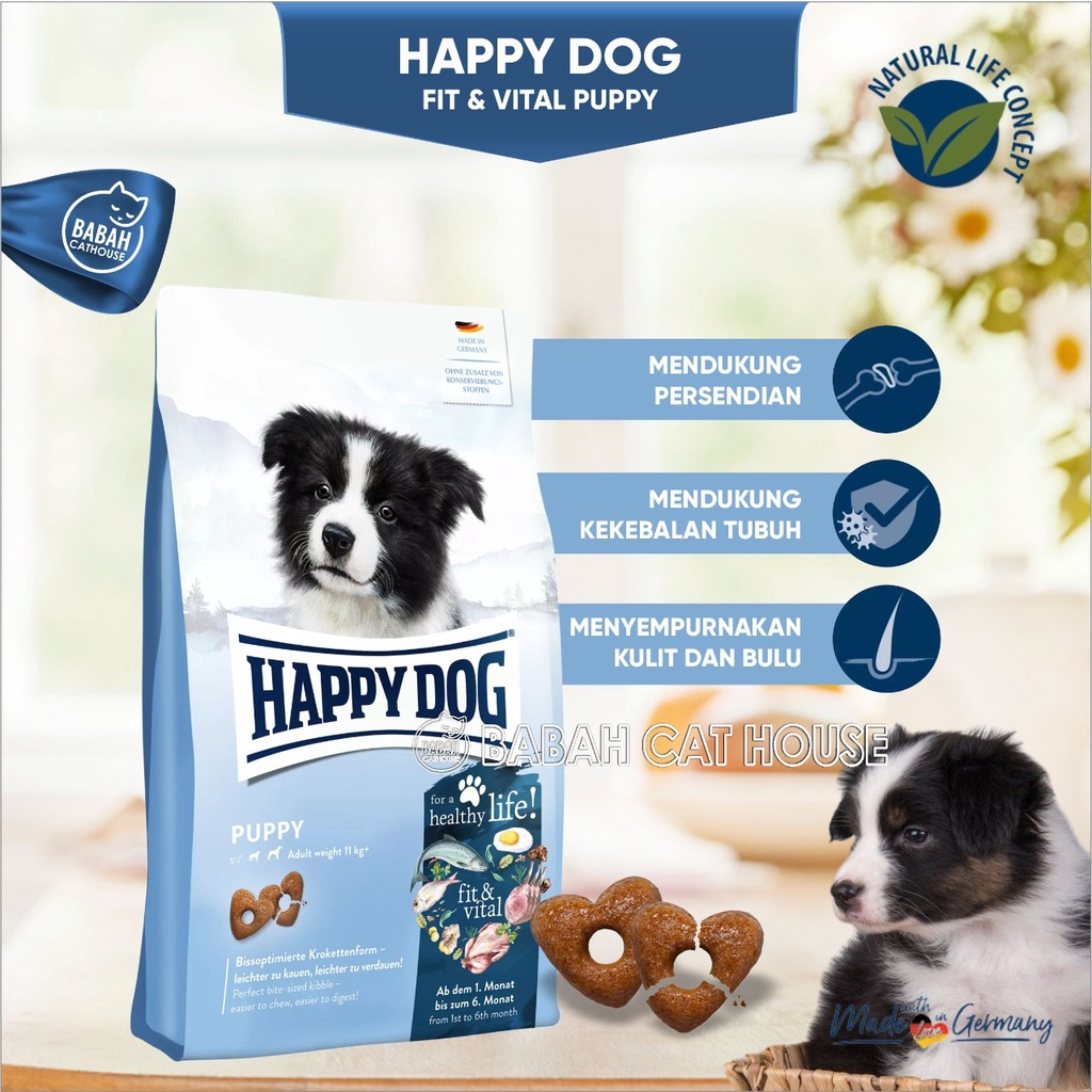 Jual HAPPY DOG Fit & Vital PUPPY 1Kg Makanan Anak / Bayi Anjing Kering ...