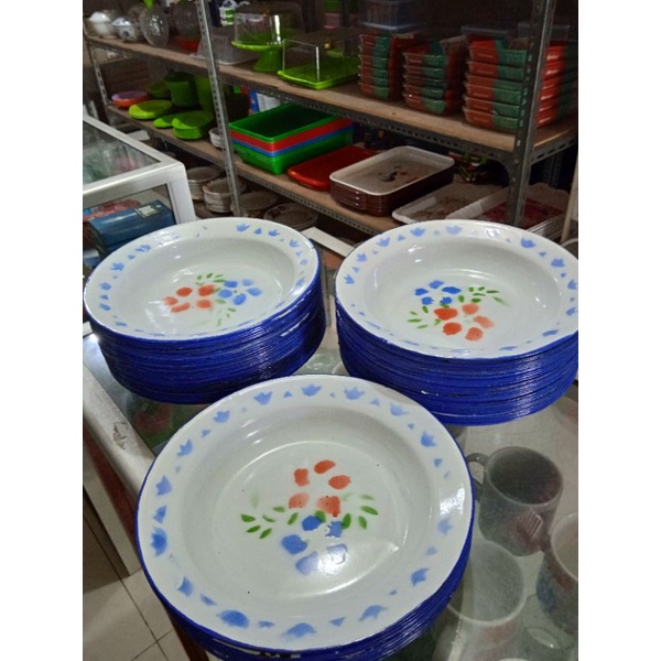 Jual Piring Seng Bunga Jadul 22 cm | Shopee Indonesia