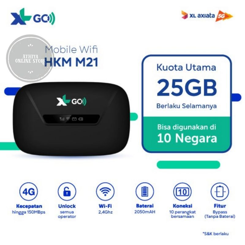 Jual HKM M21 XL GO IZI KUOTA FREE 25GB MODEM WIFI MIFI 4G MOBILE WIFI WIRELESS | Shopee Indonesia