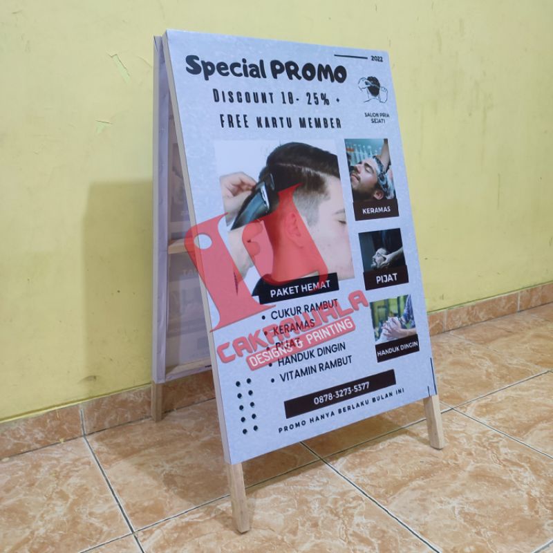 Jual STAND BANNER KAYU UKURAN 50 X 85 - SEGITIGA A BANNER KAYU UNTUK ...