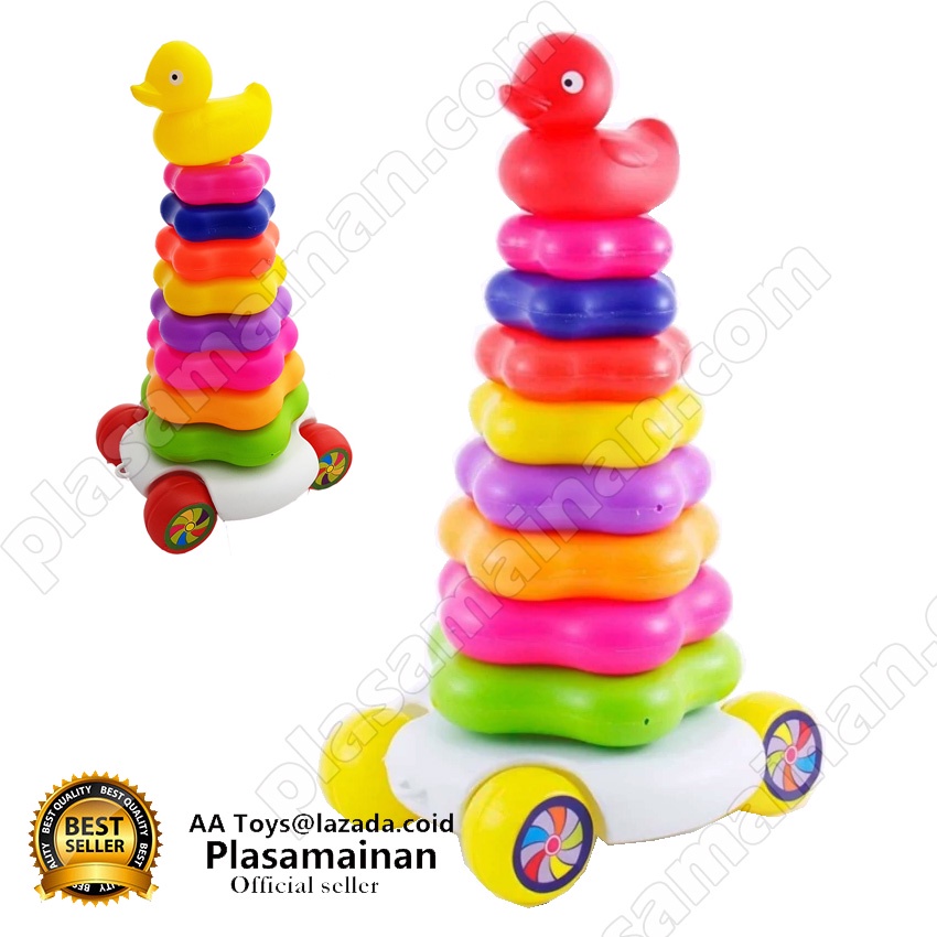 Jual Mainan Anak Stacking Duck Star - Ring Donut Bebek / Ayam - Mainan ...