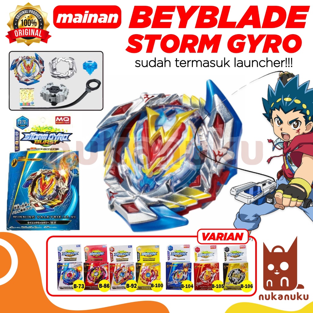 Jual NUKANUKU - Gasing Beyblade Storm Gyro free Launcher / mainan ...
