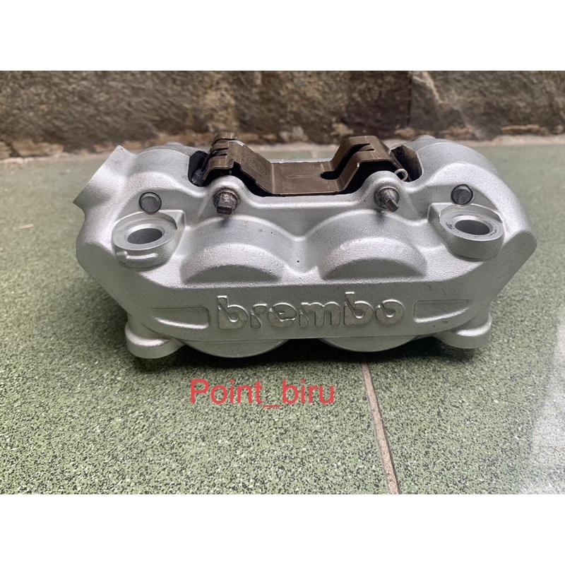 Jual kaliper Brembo radial 4 Piston Silver pitch 100mm ( kiri ) 100% original | Shopee Indonesia