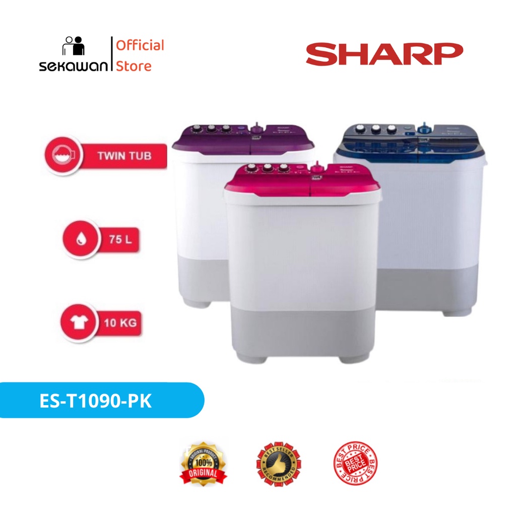 Jual Mesin Cuci 2 Tabung 10 Kg SHARP DOLPHIN ES-T1090 | Shopee Indonesia