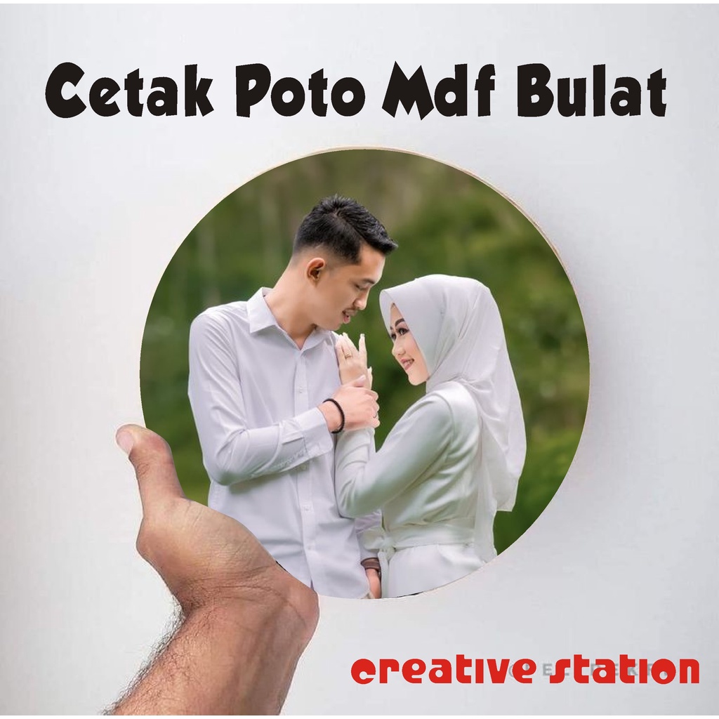 Jual Cetak poto mdf bulat diameter 20 cm hiasan dinding online kamar ...
